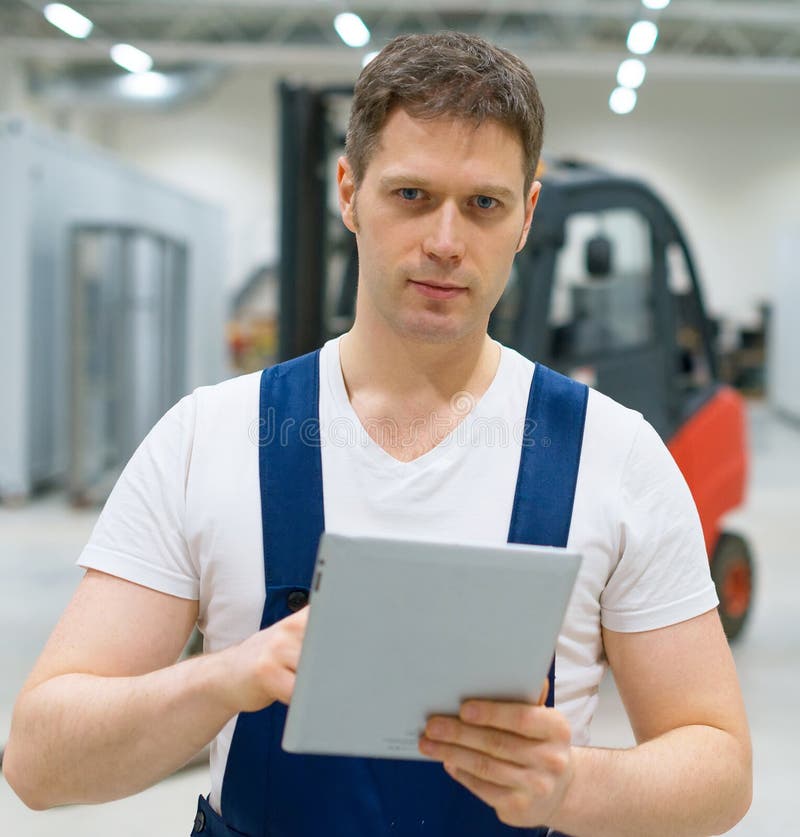 Handsome supervisor. stock photo. Image of freight, operator - 66300678