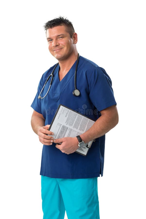 Handsome Surgeon with Folder Stock Image - Image of medical, caucasian ...