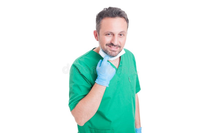 Handsome surgeon posing stock image. Image of portrait - 56443681