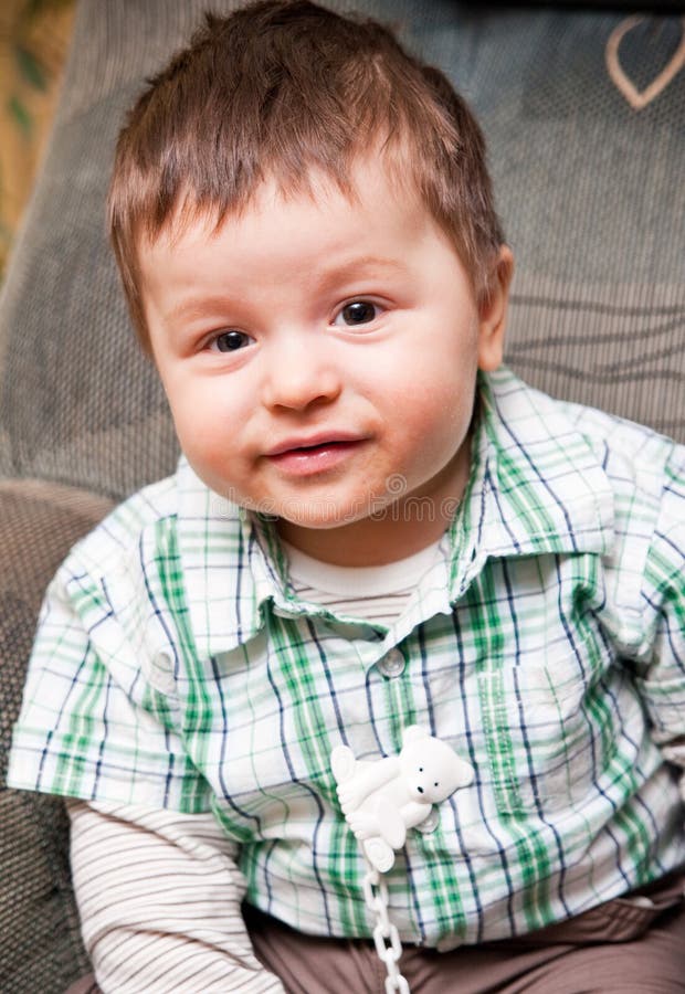 Handsome toddler boy stock image. Image of little, portrait - 14218419