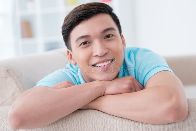 Smiling Vietnamese man stock image. Image of casual, modern - 48304459