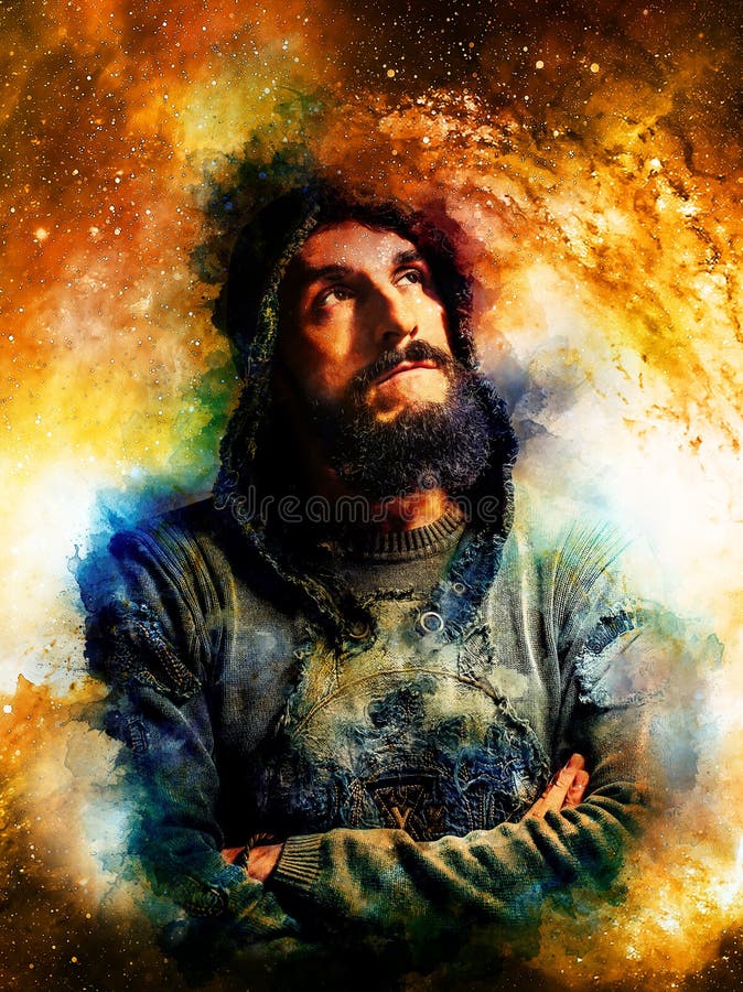 Warrior in abstract smoke stock photo. Image of combat - 80799858