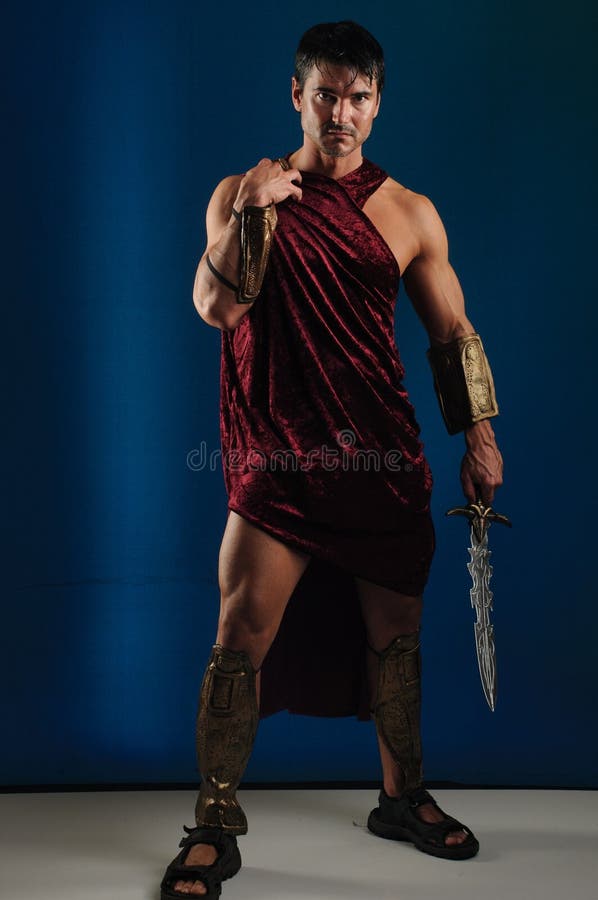 The Handsome Warrior Poses for the Photo. Stock Image - Image of muscle ...