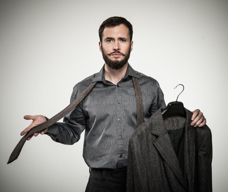 Handsome well-dressed man stock image. Image of brunette - 46753539
