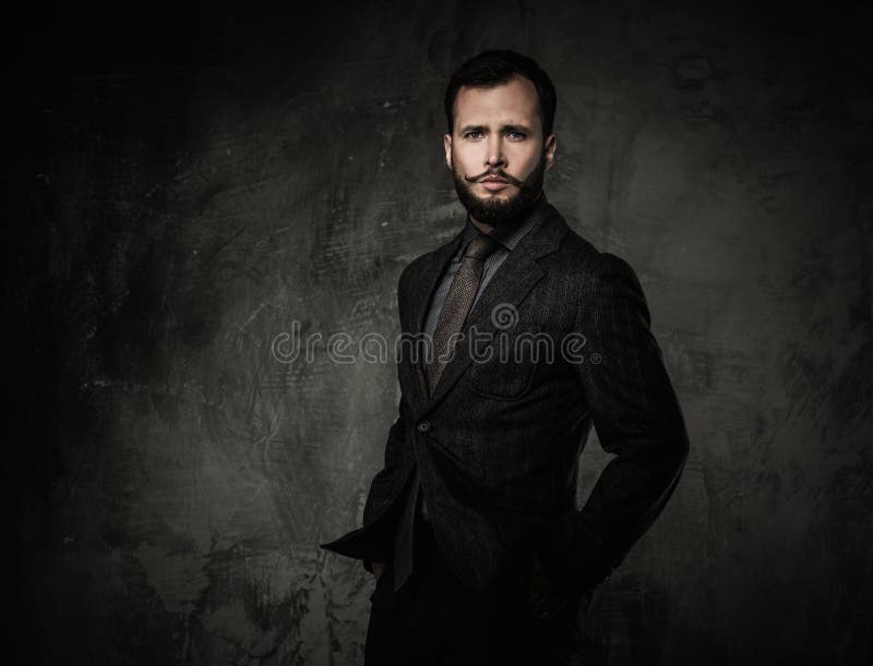 Handsome well-dressed stock image. Image of clothing - 45294147
