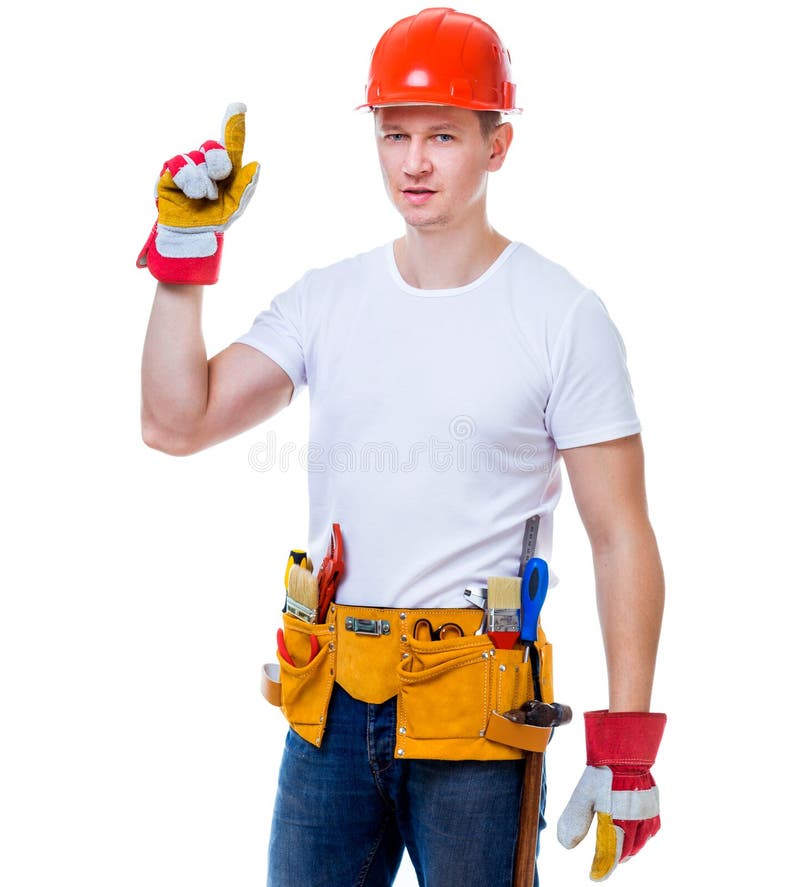 Handsome worker man stock image. Image of engineer, confidence - 42363833