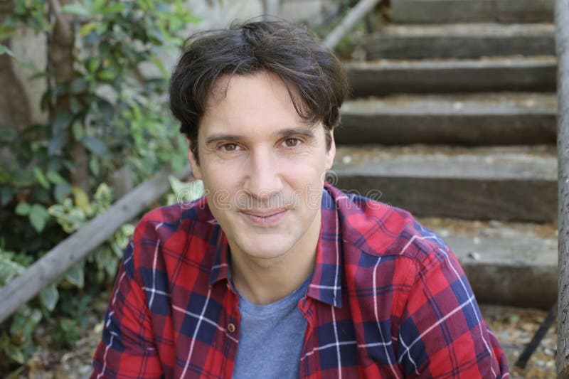 Handsome 40 Years Old White Man Stock Image - Image of headshot ...