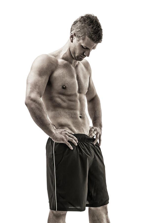 Handsome Young Bodybuilder Relaxed Pose Stock Photos - Free & Royalty ...