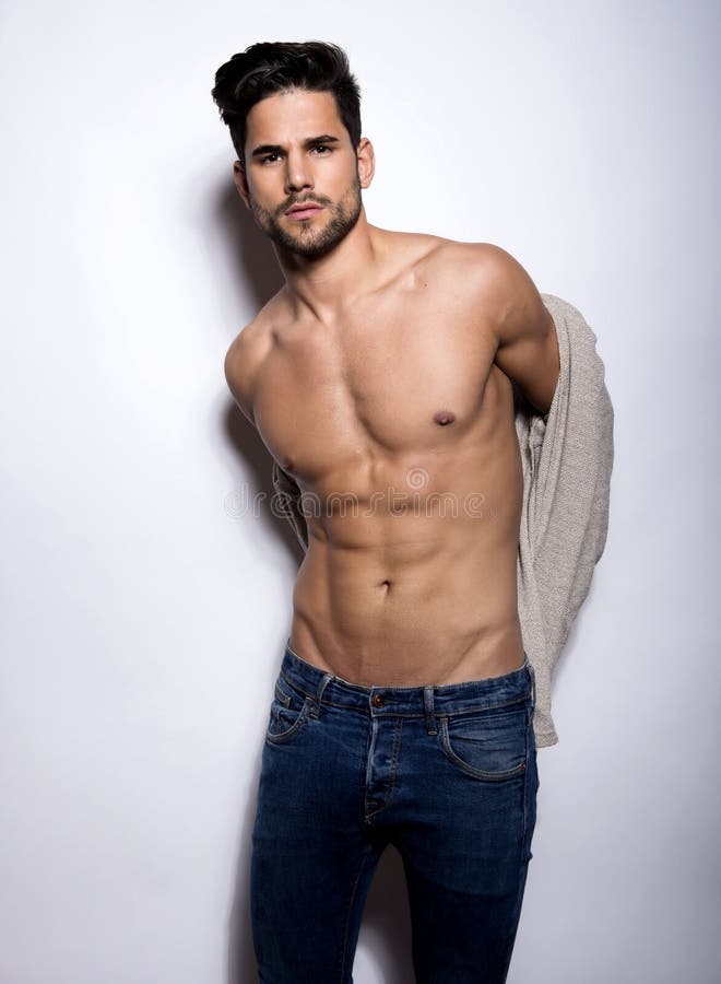 Thoughtful Young Guy on Grey Background. Stock Photo - Image of male ...