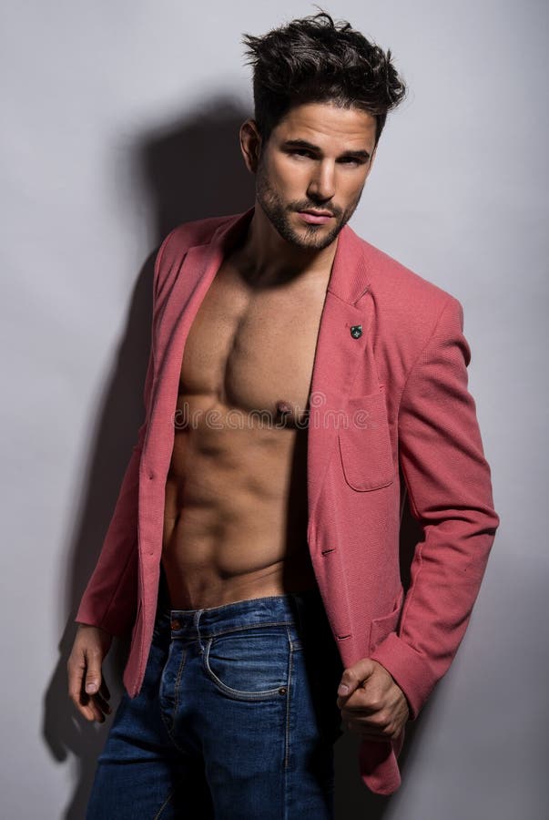 Handsome Young Bodybuilder Showing of His Fit Body Stock Photo - Image ...