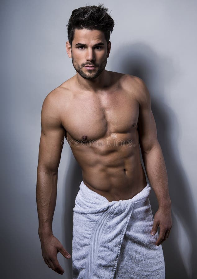 Handsome Young Bodybuilder Showing of His Fit Body Stock Photo - Image ...