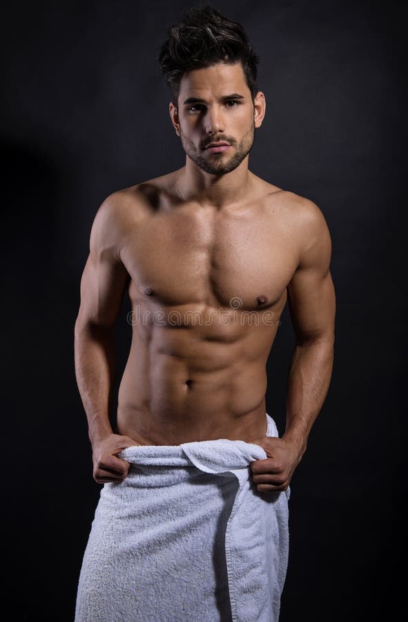 Handsome Young Bodybuilder Showing of His Fit Body Stock Photo - Image ...