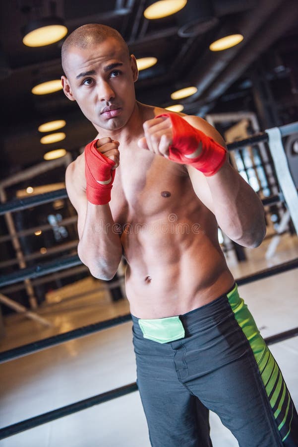 Handsome young boxer stock image. Image of fist, boxing - 319293997