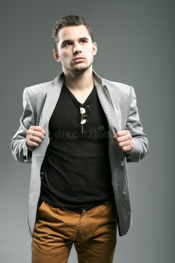 Man Posing in Elegant Clothes Stock Image - Image of slim, good: 17985791