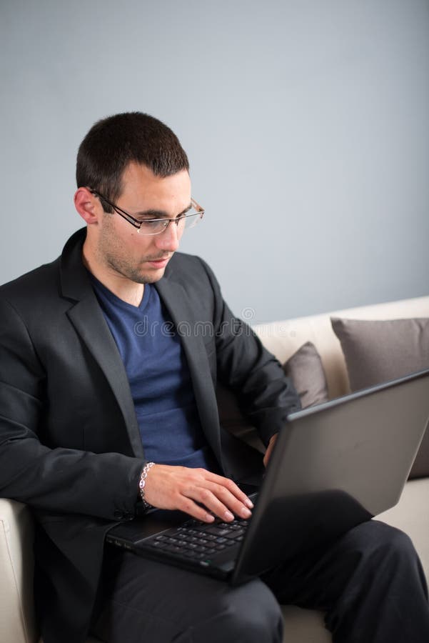 Handsome Young Business Men Stock Photo - Image of corporate, laptop ...
