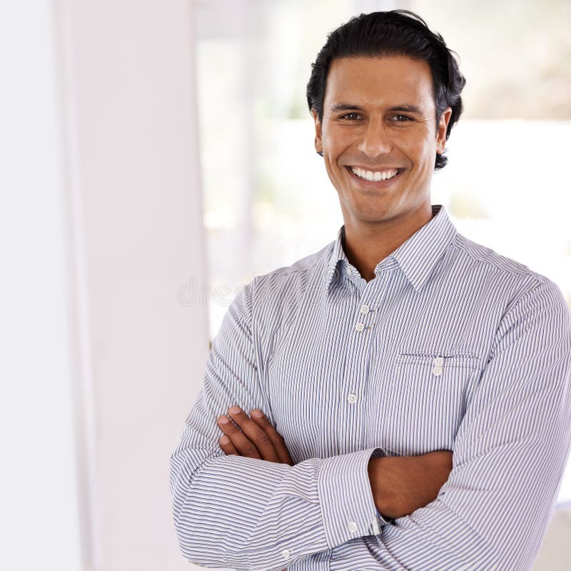 Hes a Pro. a Handsome Young Businessman in His Home. Stock Photo ...