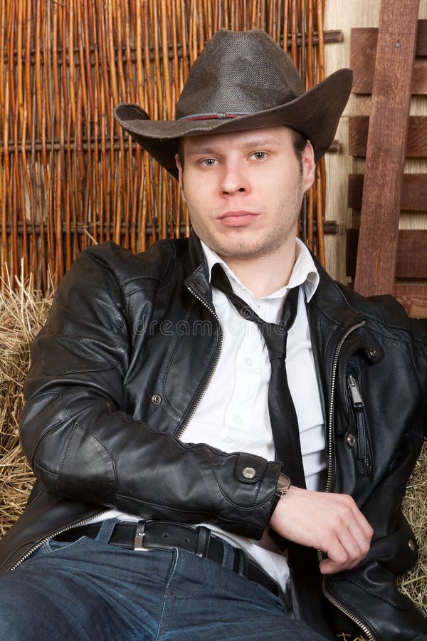 Handsome young cowboy stock photo. Image of person, american - 25386098