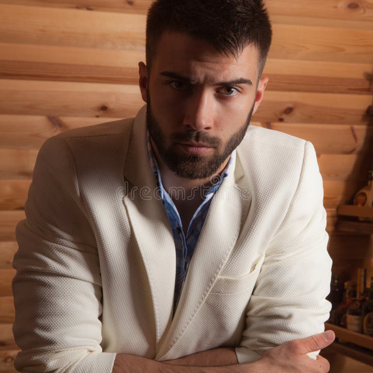 Handsome Young Elegant Man in House Interior. Stock Photo - Image of ...