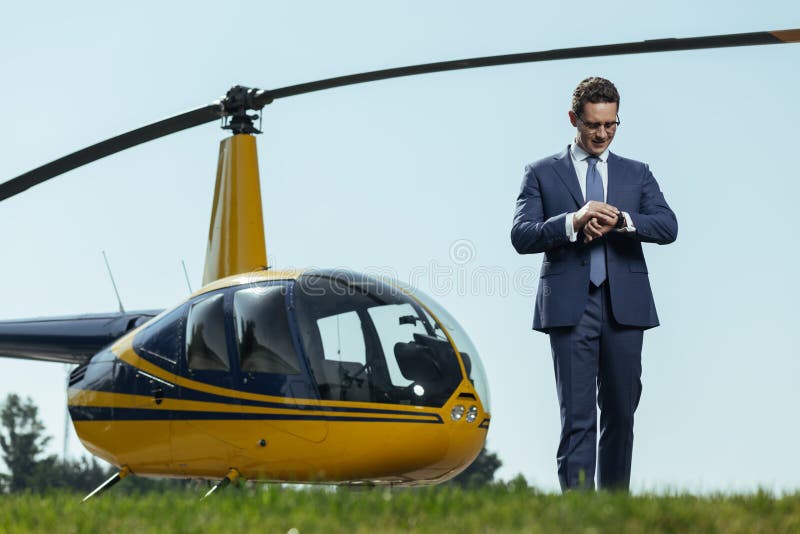 Executive in Flight Near a Storm Stock Photo - Image of modern ...