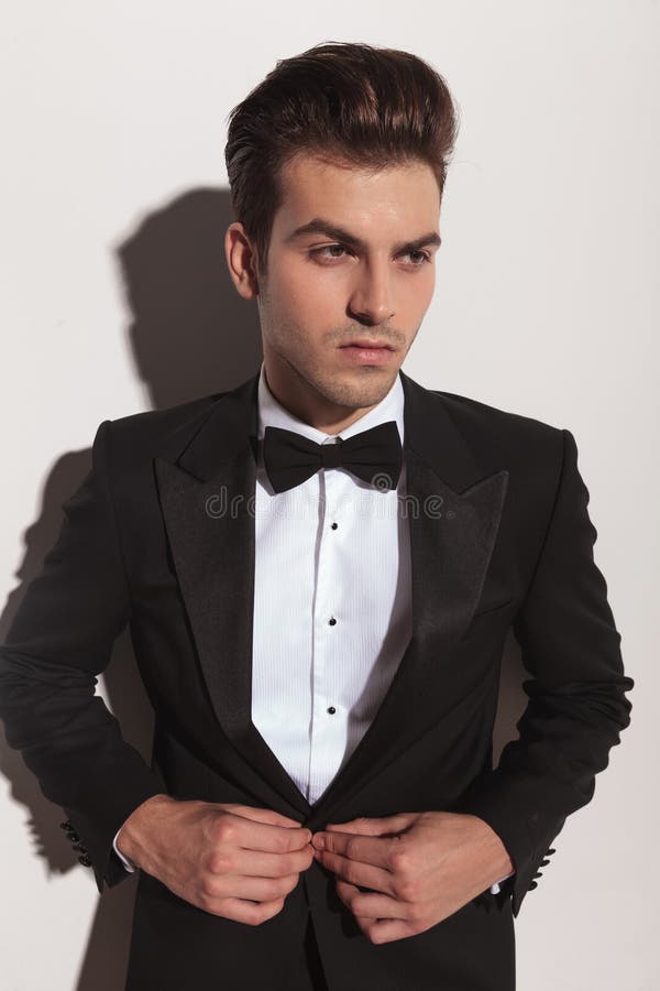 Handsome Young Fashion Man Looking Away Stock Photo - Image of model ...