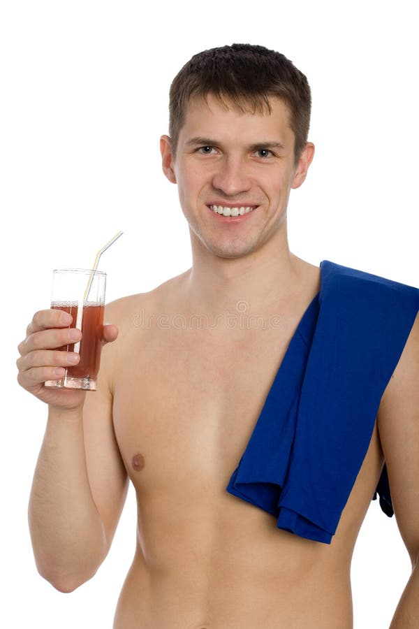 Handsome Young Guy Drinks Juice Stock Image - Image of hand, camera ...