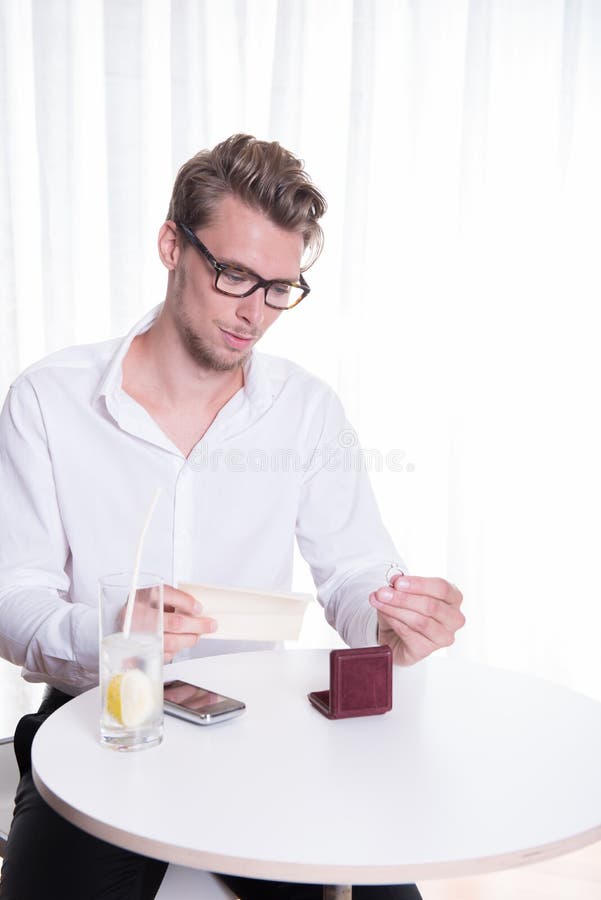 Handsome Young Guy Gets Prepared Stock Image - Image of eyes, blond ...