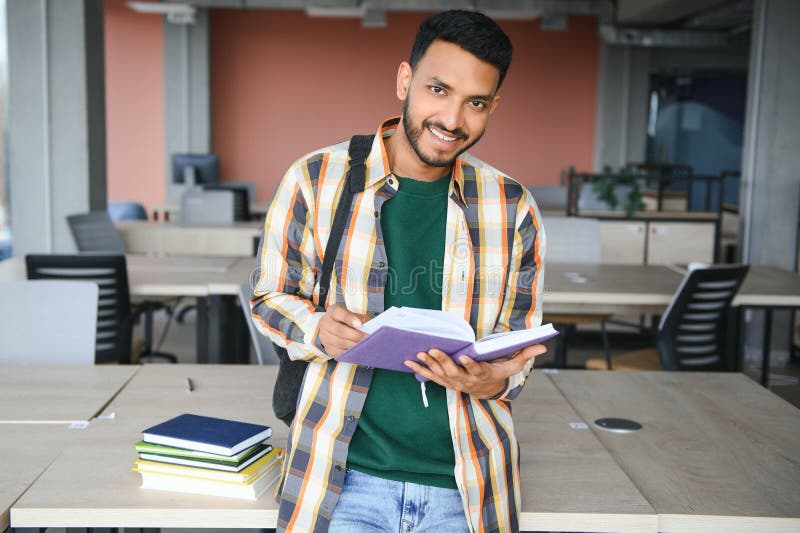 Handsome and Young Indian Male College Student. Stock Image - Image of ...