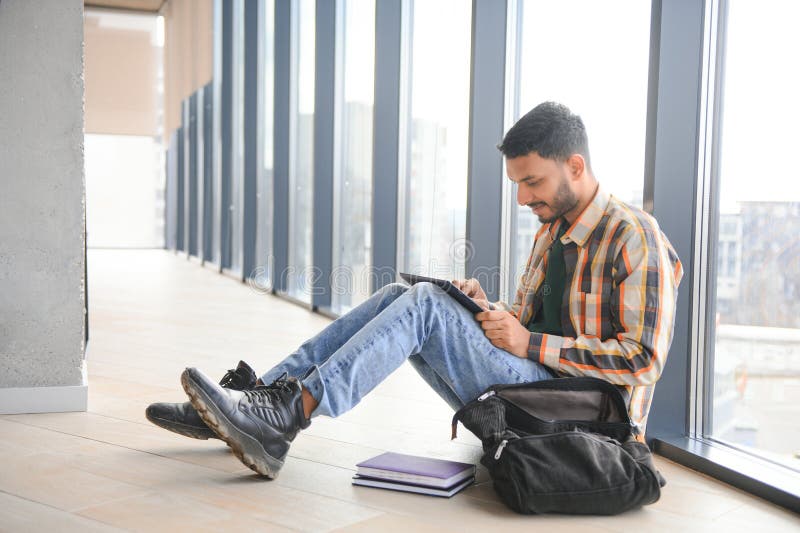 Handsome and Young Indian Male College Student. Stock Image - Image of ...