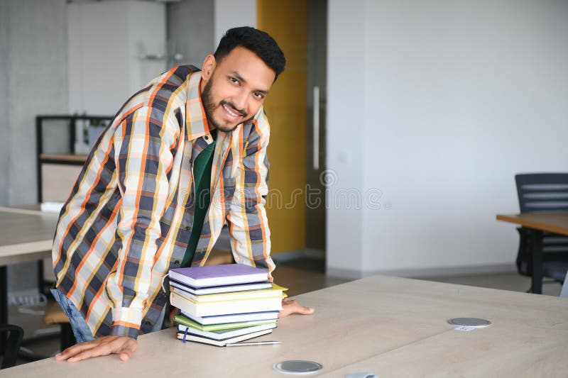 Handsome and Young Indian Male College Student. Stock Photo - Image of ...