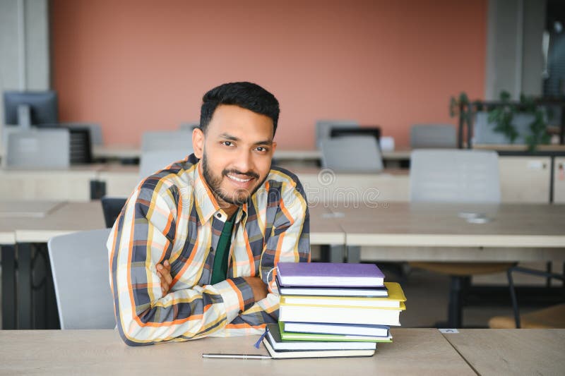 Handsome and Young Indian Male College Student. Stock Image - Image of ...