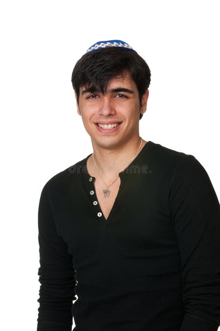 Handsome young jewish man stock image. Image of earring - 14969483