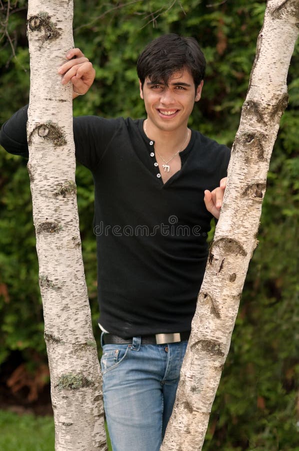 Handsome Young Jewish Man Outdoors Stock Image - Image of earring ...