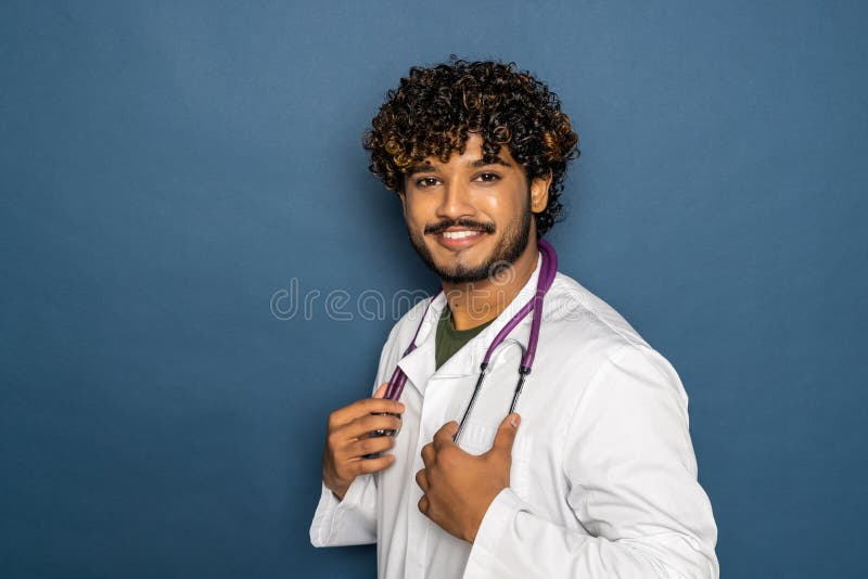 Indian Man is Talking on Video Call with His Headphones on His Phone ...