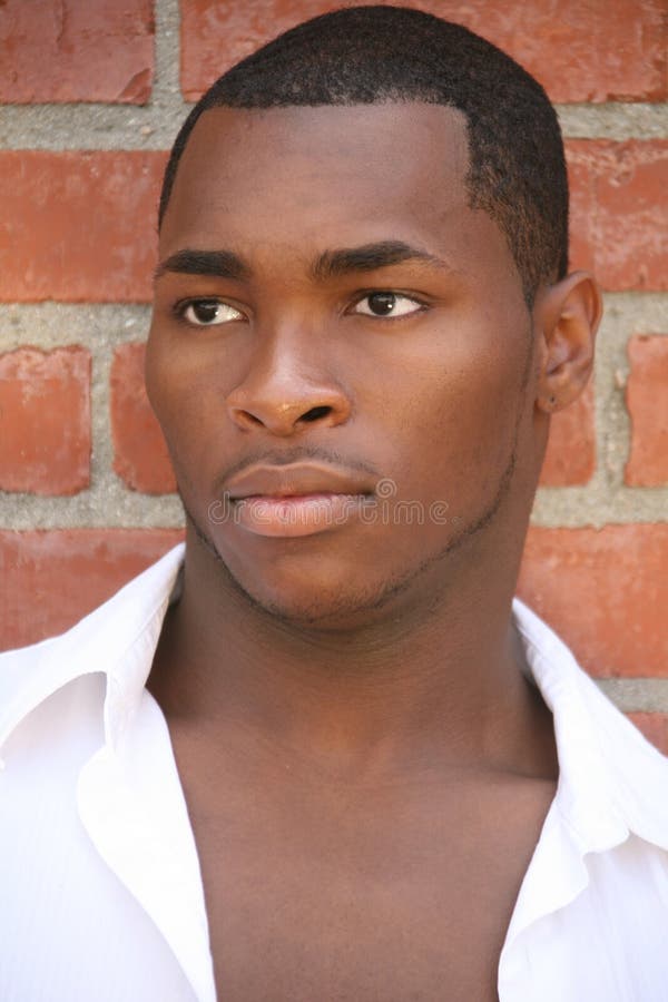 Handsome Young Male Model with Shirt Open Stock Photo - Image of face ...