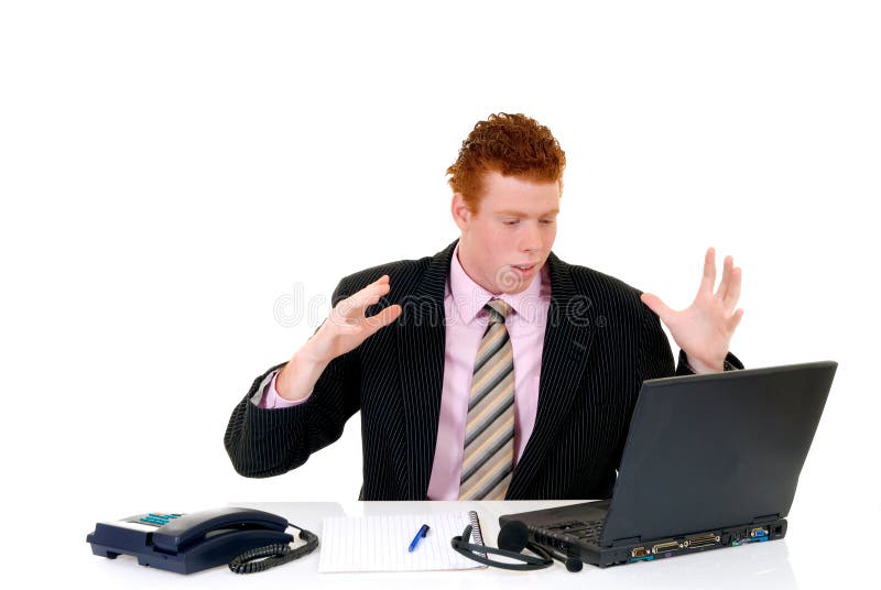 Handsome Young Male Secretary Stock Photo - Image of employee ...