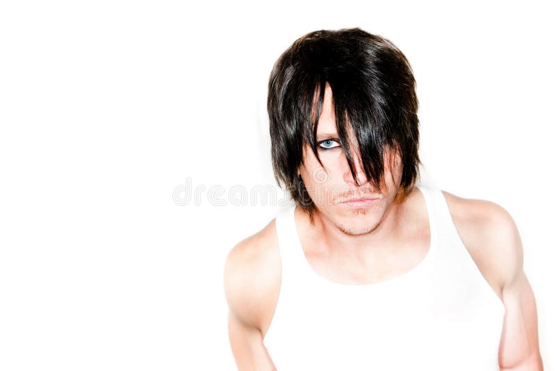 Handsome Man with Strong Features Stock Image - Image of long, male ...