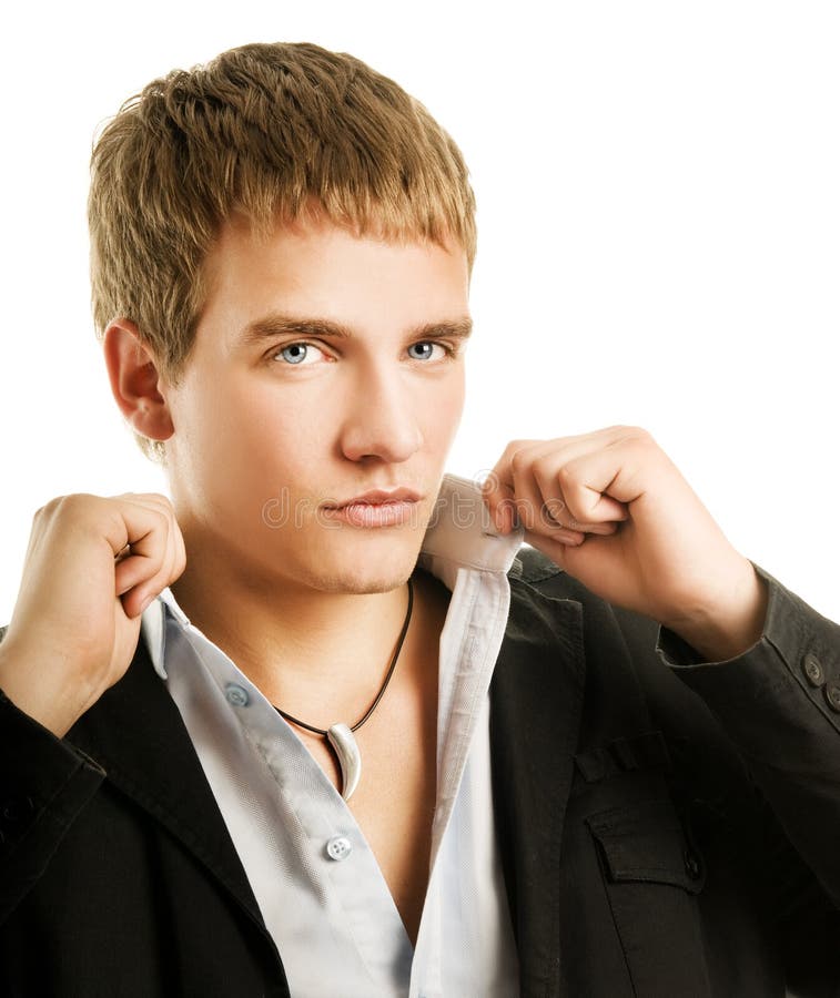 Handsome young man stock photo. Image of portrait, attractive - 8527282
