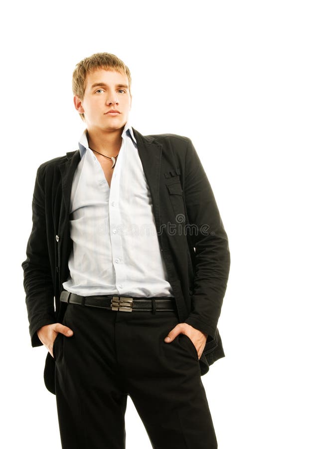 Handsome young man stock photo. Image of portrait, attractive - 8527282