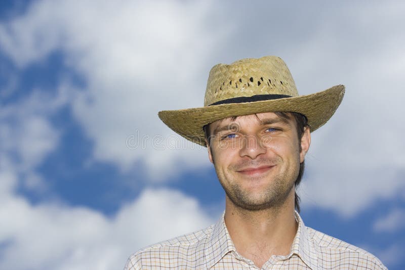 Handsome Country Man stock image. Image of western, holding - 10817841