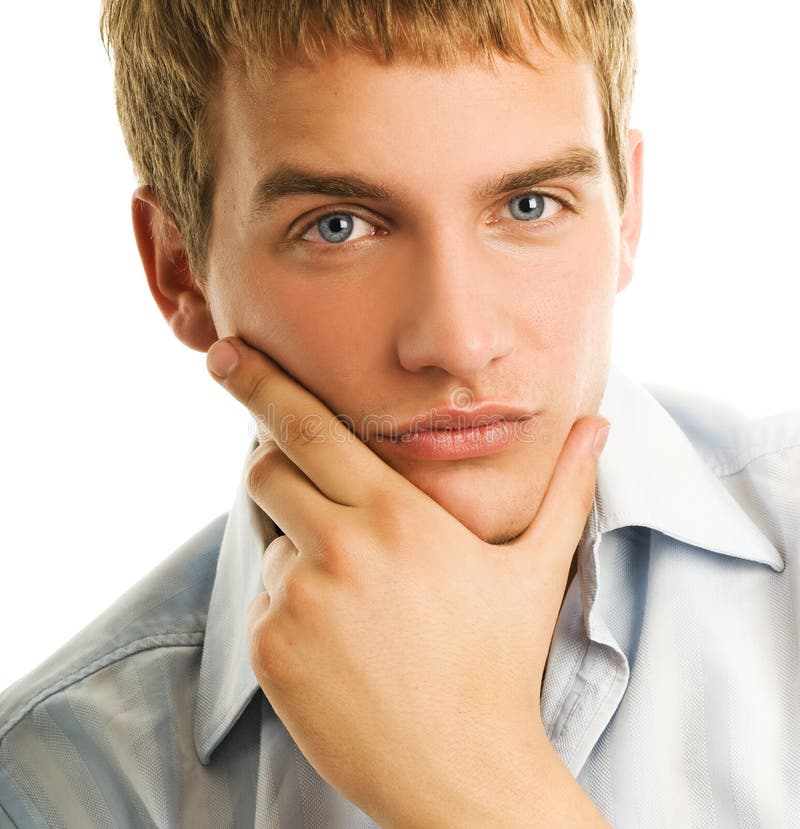 Handsome young man stock photo. Image of portrait, attractive - 8527282