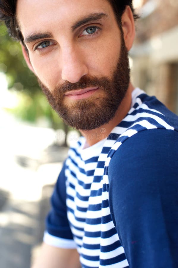 Handsome Young Man with Beard Stock Image - Image of confidence, cool ...