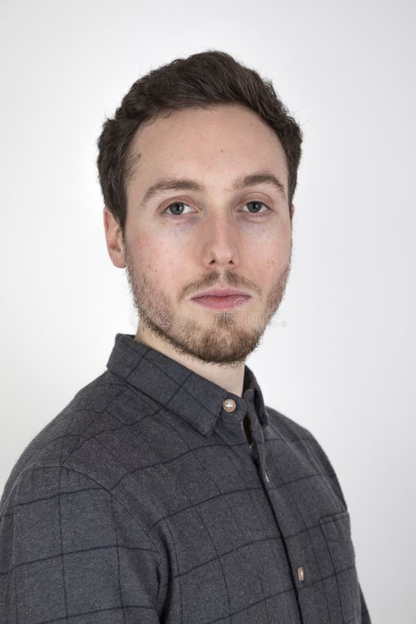 Handsome Young Man with Beard Stock Photo - Image of white, cool: 86258246