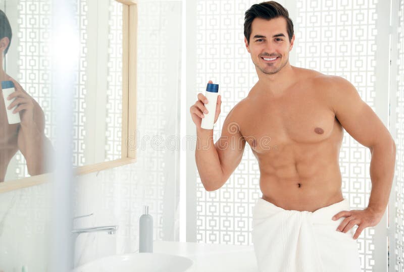Handsome Young Man with Deodorant Stock Image - Image of deodorant ...