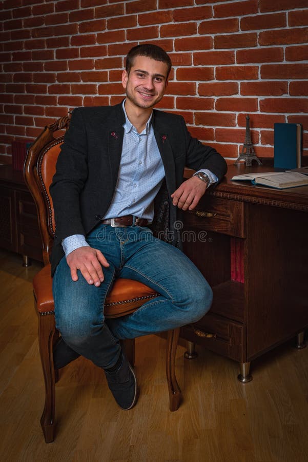 .Handsome Young Man Dressed in Comfortable Stylish Clothes for Everyday ...