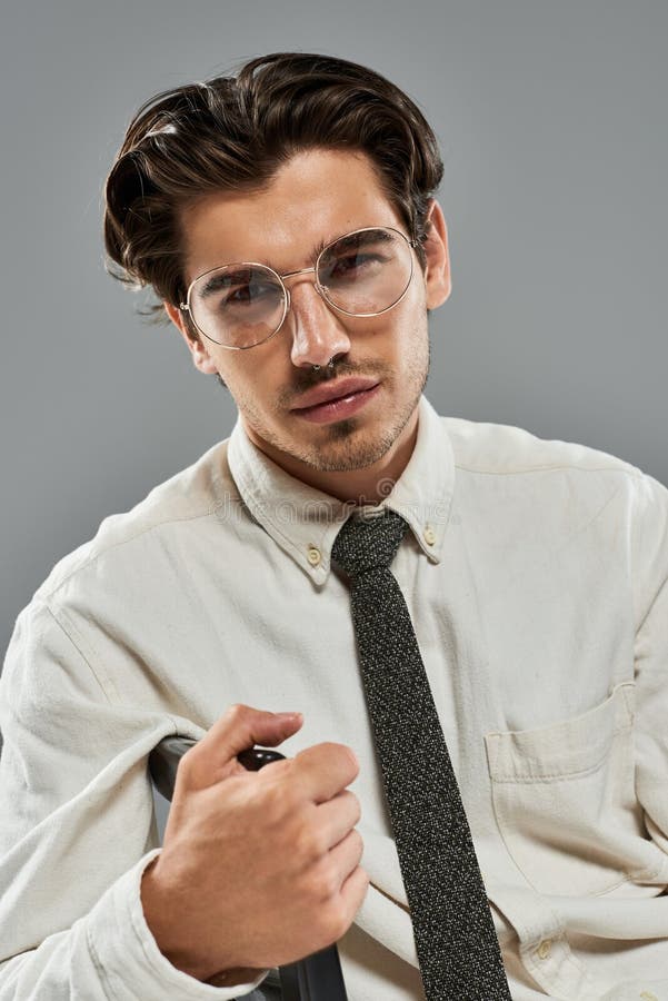 A Handsome Young Man Dressed In Stock Image Image Of Style Portrait 340872995
