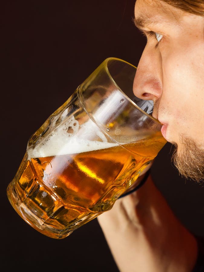 Handsome Young Man Drinking Beer Stock Photo - Image of lifestyle, beer ...