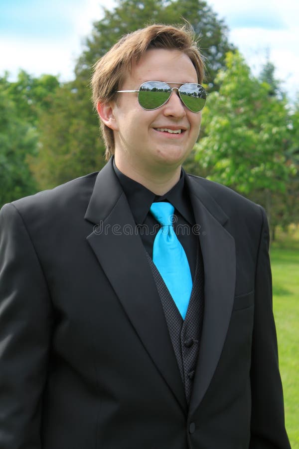 Handsome Young Man in Formal Suit Stock Photo - Image of happy, trees ...