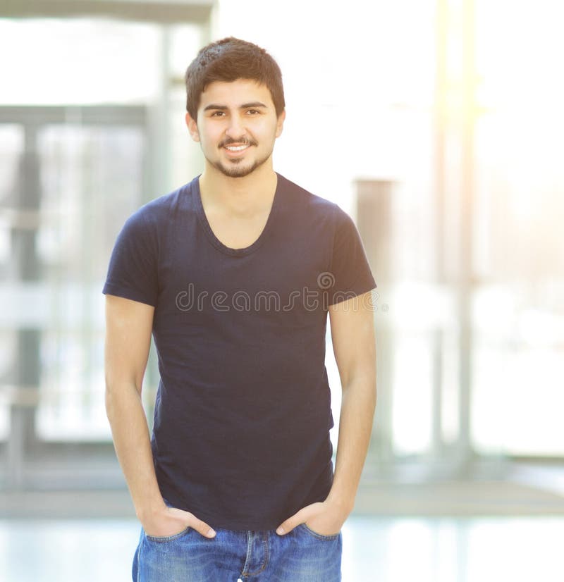 Handsome Young Man, a Manager in Modern Office Stock Image - Image of ...