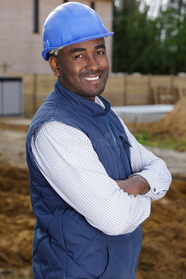 Handsome Young Man with Protective Helmet Stock Image - Image of arms ...