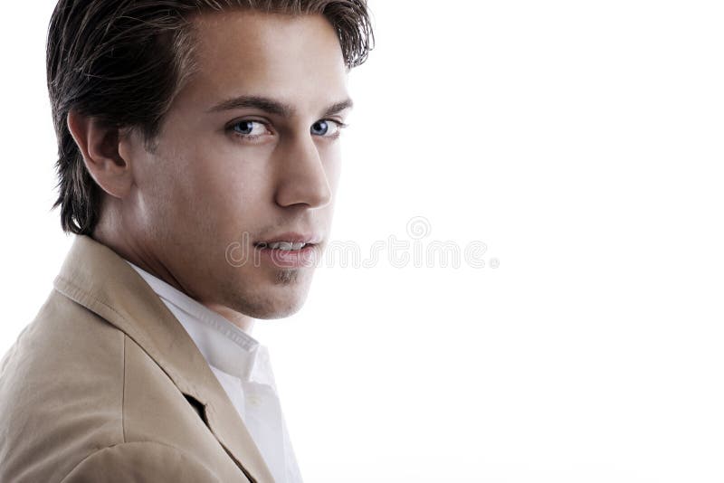 Handsome Young Man with a Sensual Expression Stock Image - Image of ...